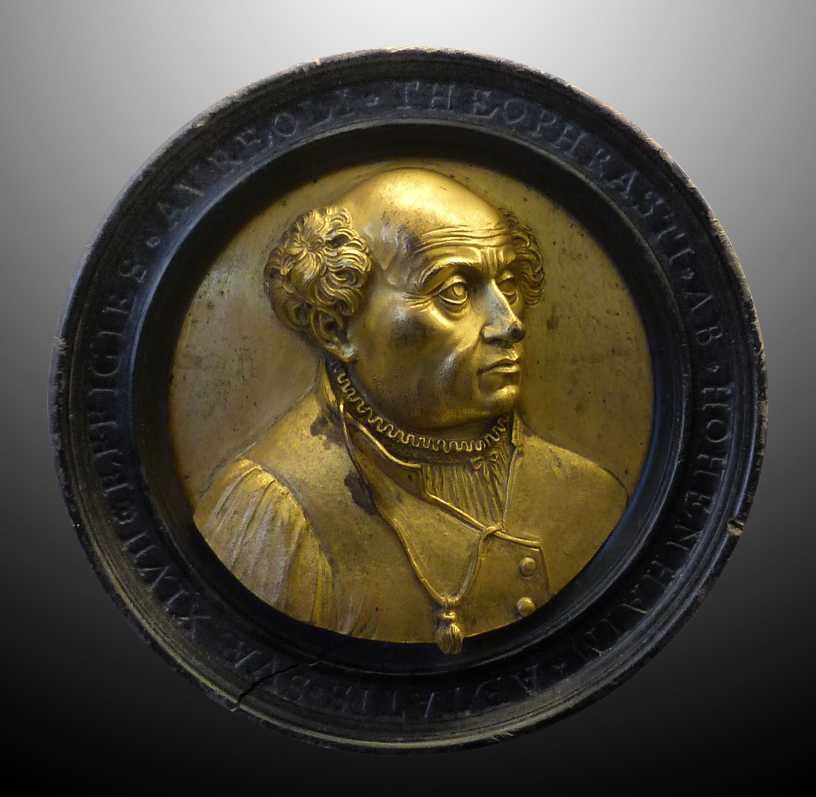 Bildnismedaillon des Theophrast von Hohenheim, gen. Paracelsus ...