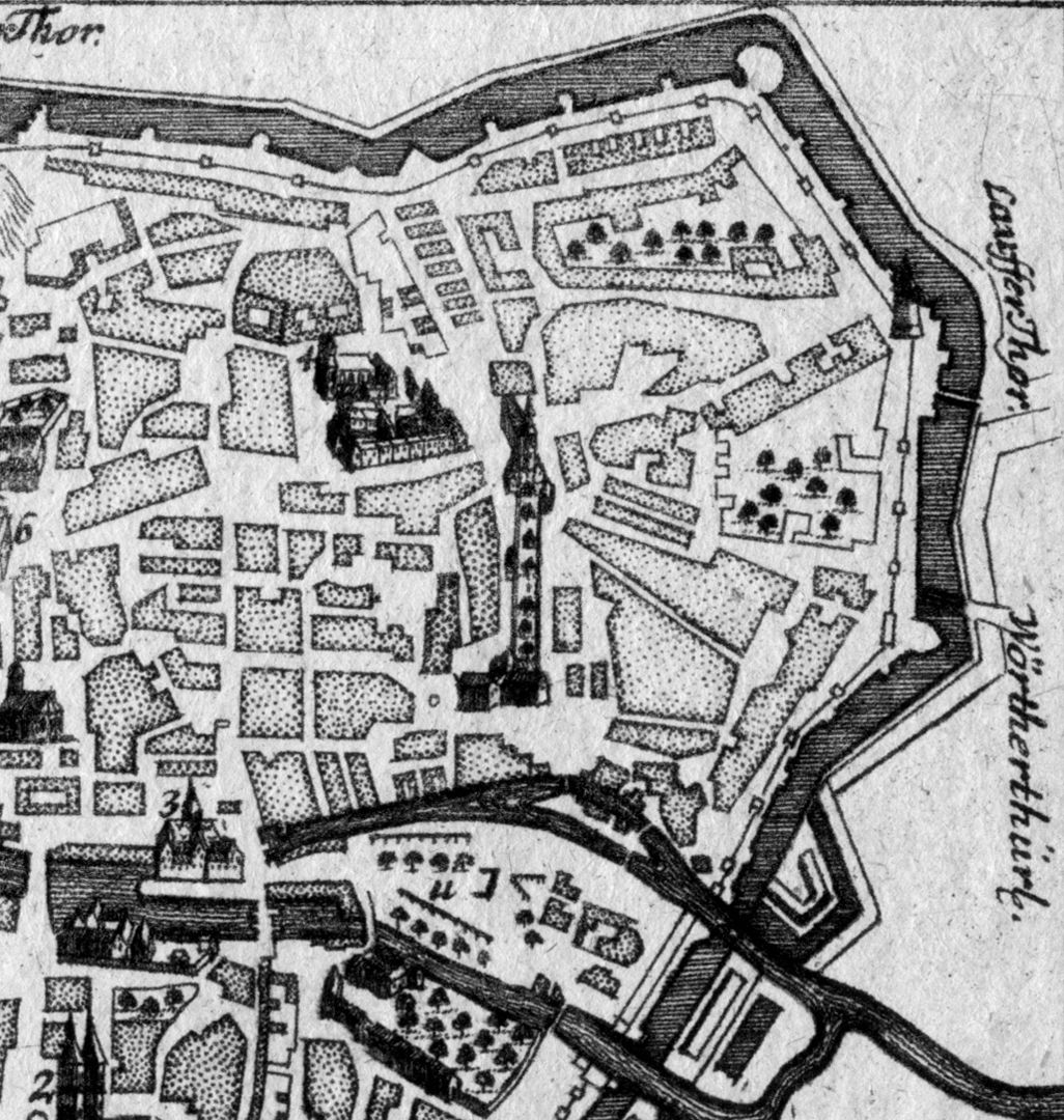 Nürnbergische Prospecte beÿ Peter Conrad Monath / Grundris der Stadt ...