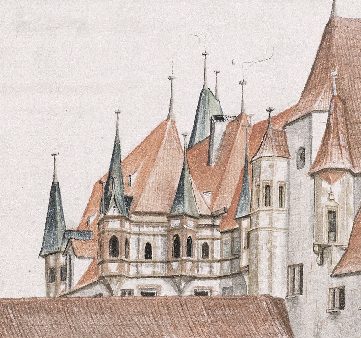 Hof der Innsbrucker Burg gegen Norden | Kunstwerk | virtuelles Museum Nürnberger Kunst